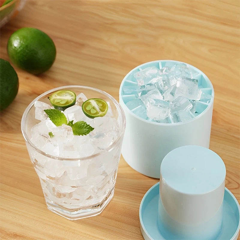 Ice-Bucket-Cup-Mold-Ice-Cubes-Tray-Food-Grade-Quickly-Freeze-Silicone ...