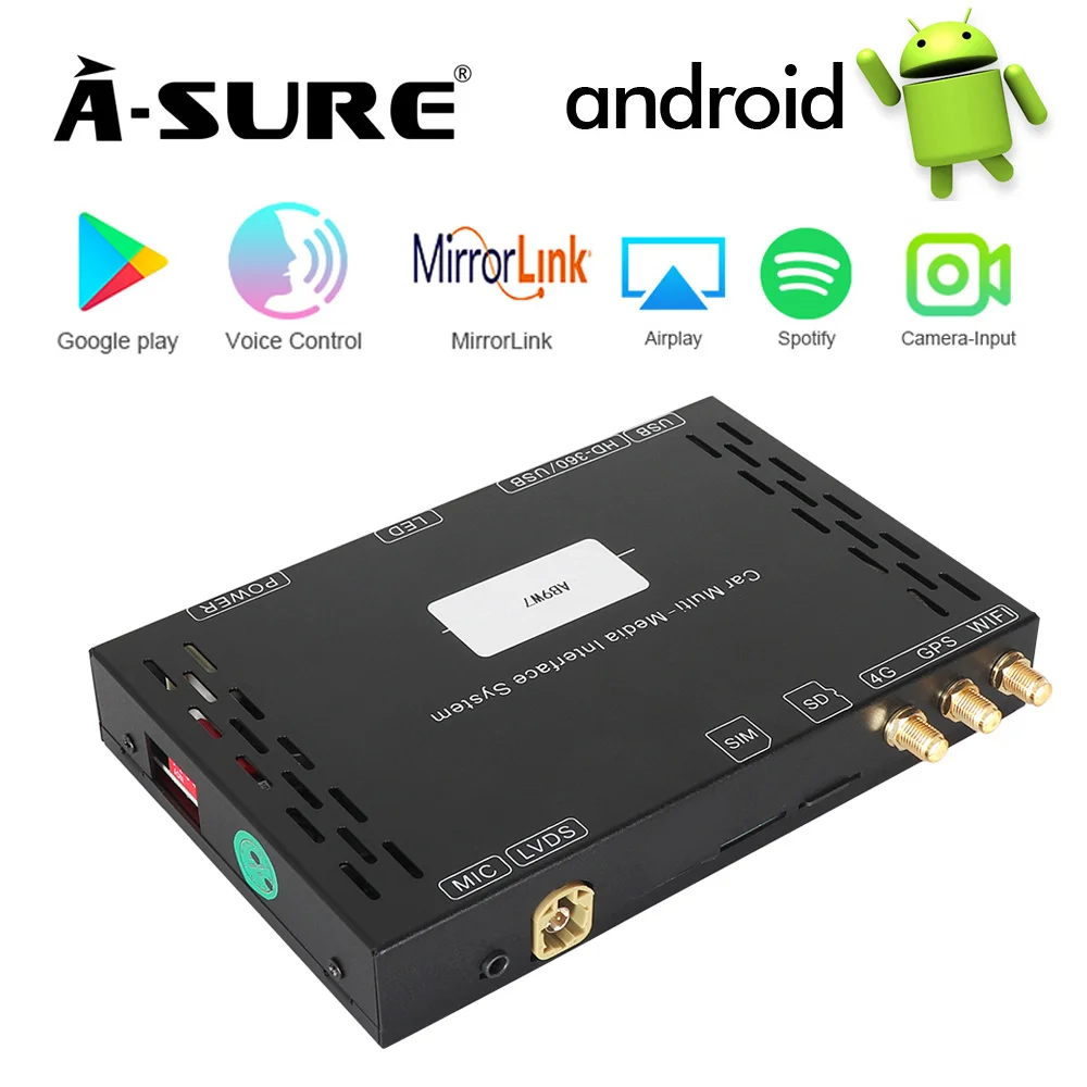 A Sure Video Interface Android 9 Box WIFI BT GPS Navi For Volkswagen VW ...