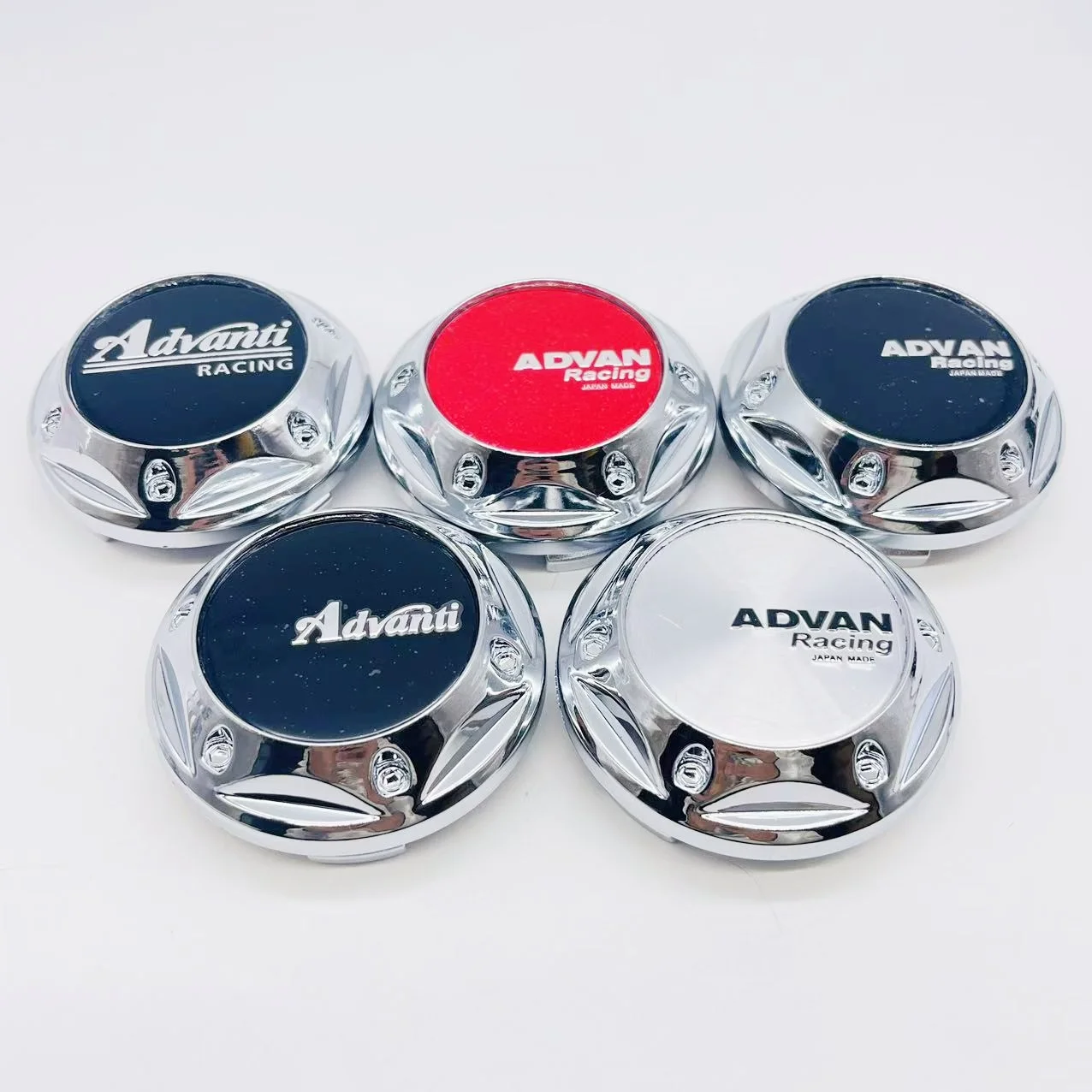4PCS Wheel Center Cap 68mm Rim Cover Hub Cap Wheel Cap 45mm Advan Badge ...