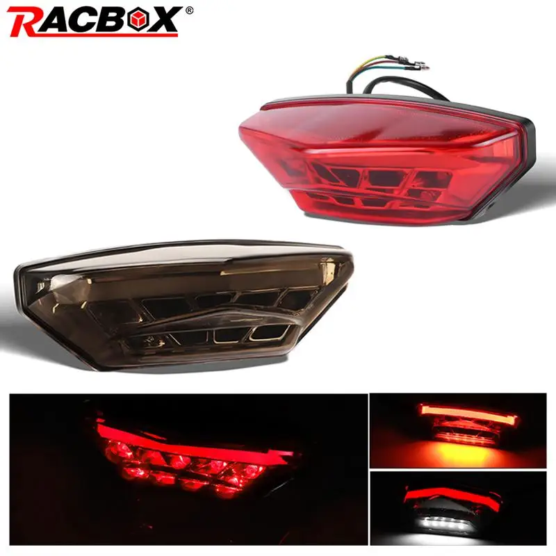3-Wires-LED-Motorcycle-Tail-Brake-Light-Red-Smoke-Lens-Rear-License ...