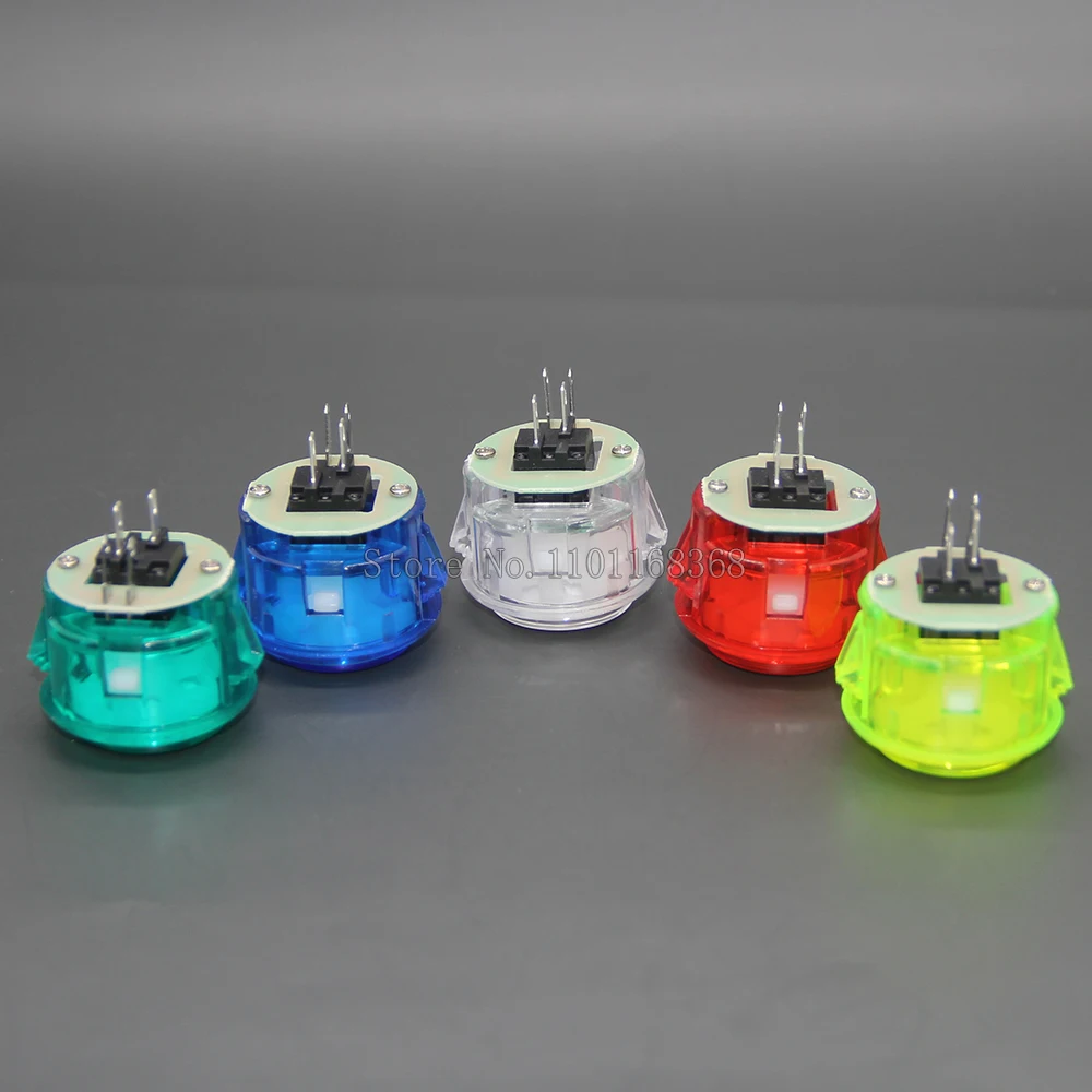 10pcs-lot-Transparent-Arcade-Button-30mm-5V-LED-Light-Push-Button ...