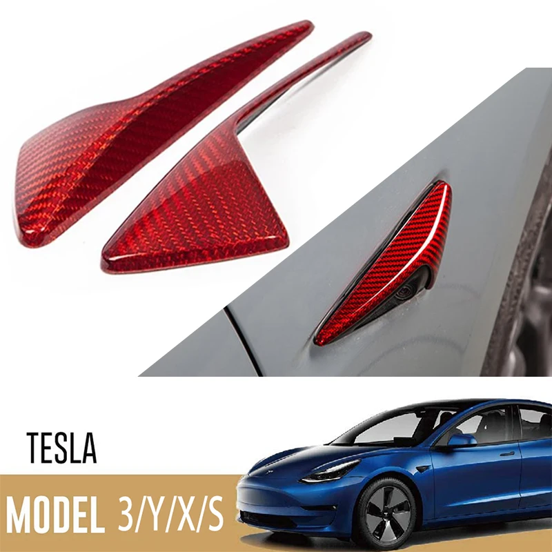 Model 3 Real Carbon Fiber Body Camera Case For Tesla Model 3 S X Y ...