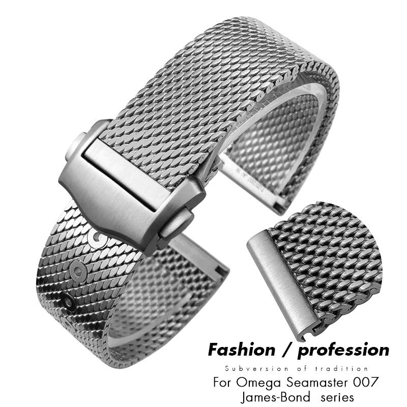 20mm-High-Quality-Titanium-Steel-Braided-Watchband-Fit-for-Omega-007 ...