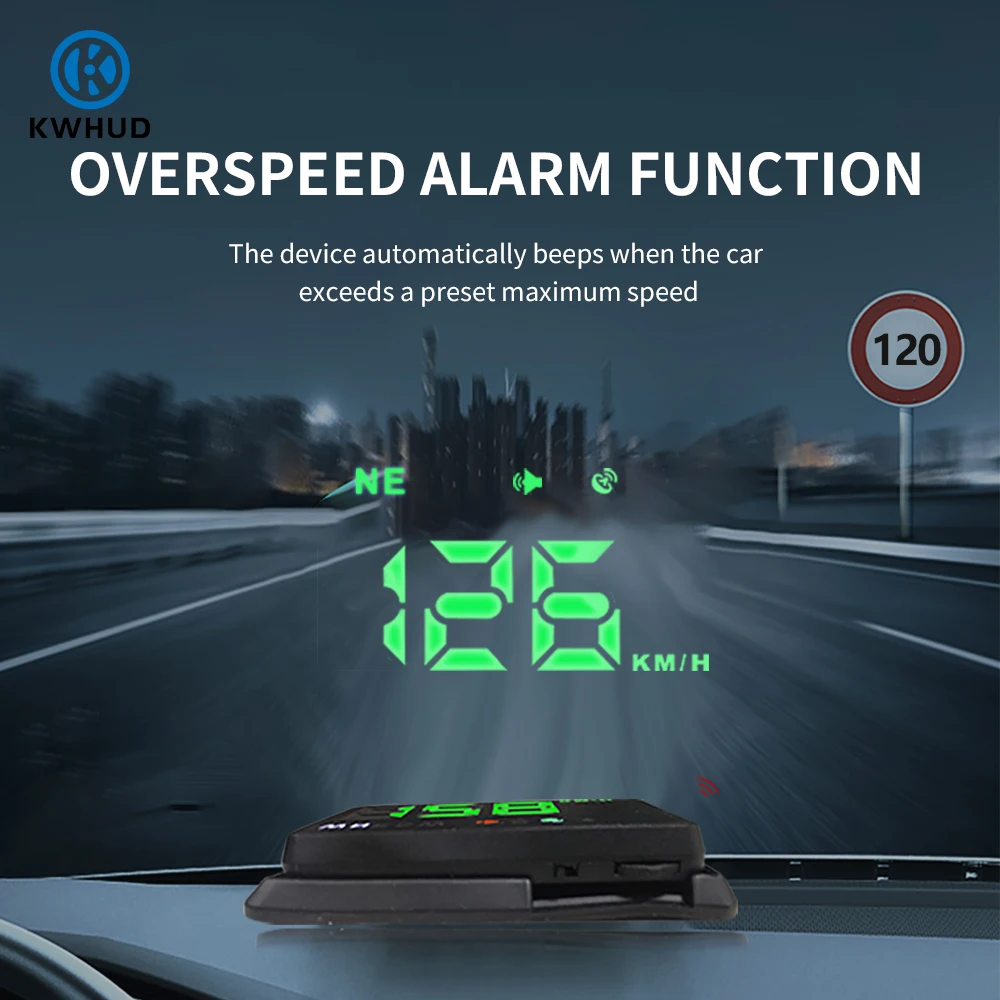 KWHUD-Car-HUD-Head-up-Display-GPS-Universal-Digital-Speedometer ...