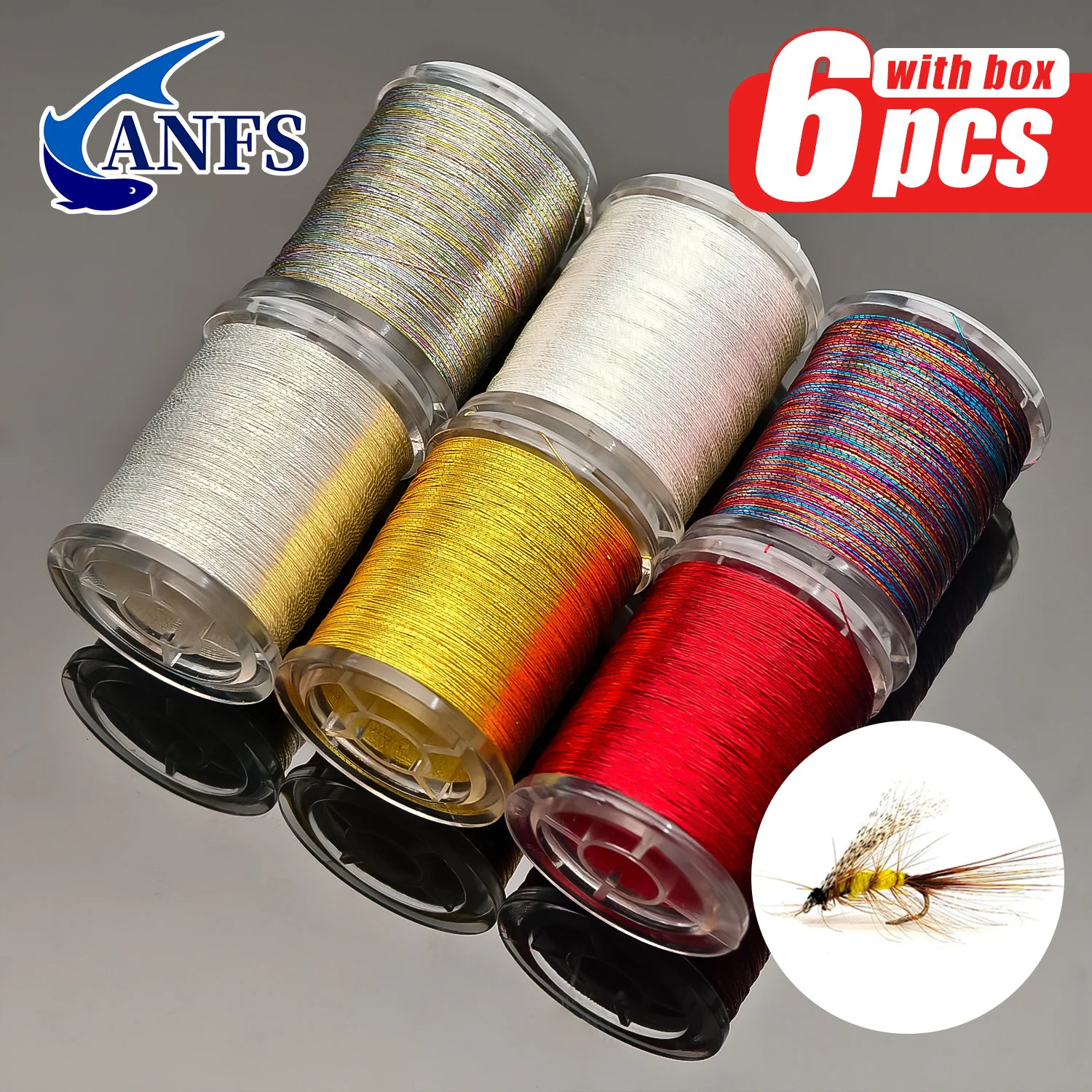 ANFS 6pcs Premium Fly Tying Threads Ideal for Dry/Wet Flies, Midges ...