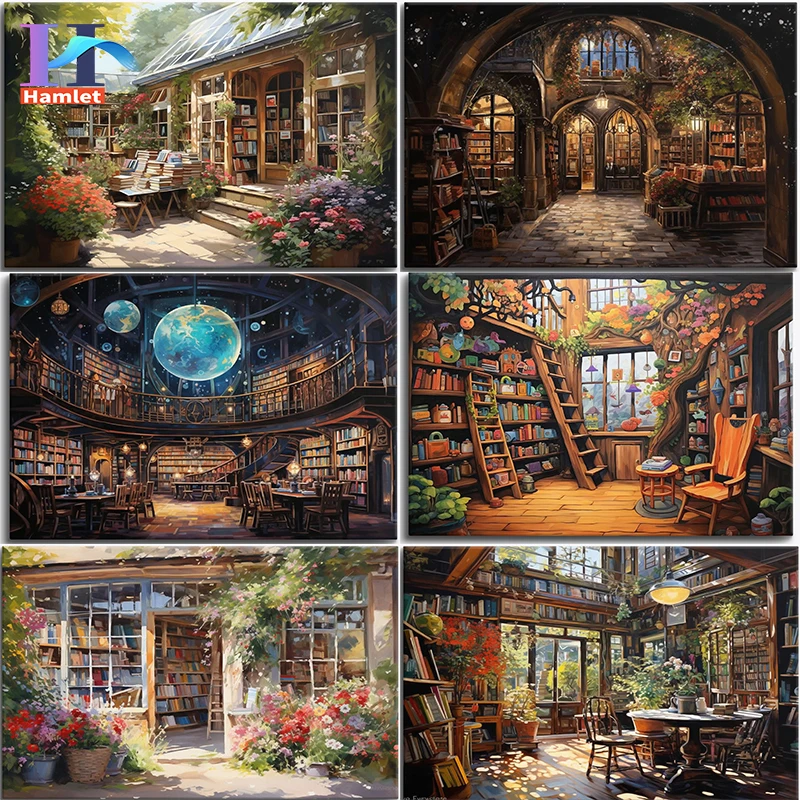 Hamlet-Paint-by-numbers-Kit-Handpainted-Canvas-Painting-Bookstore ...