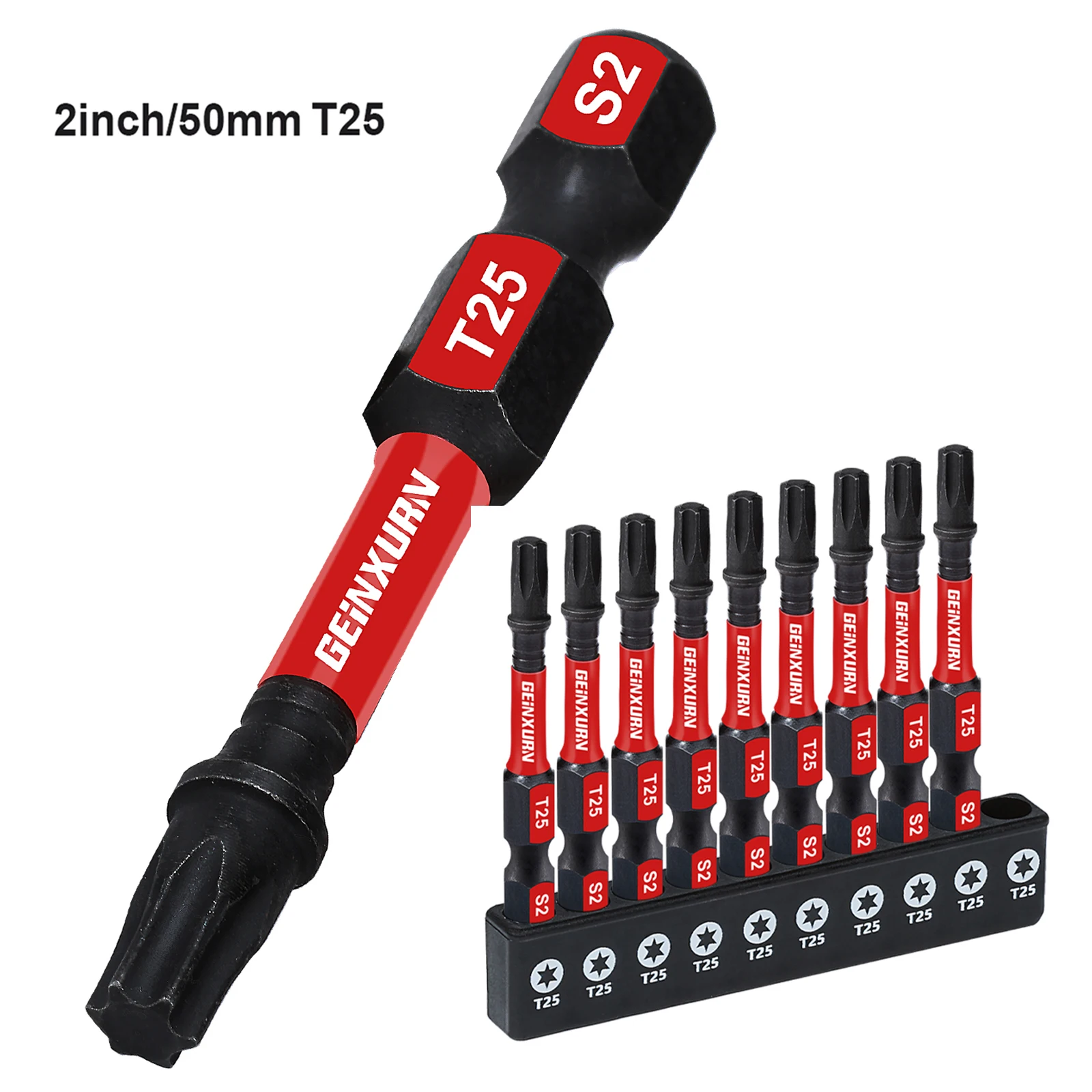 Geinxurn-2Inches-Impact-Magnetic-25-Torx-Screwdriver-Bit-Set-S2-Alloy ...