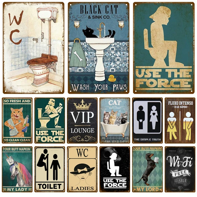 Vintage Toilet Signs