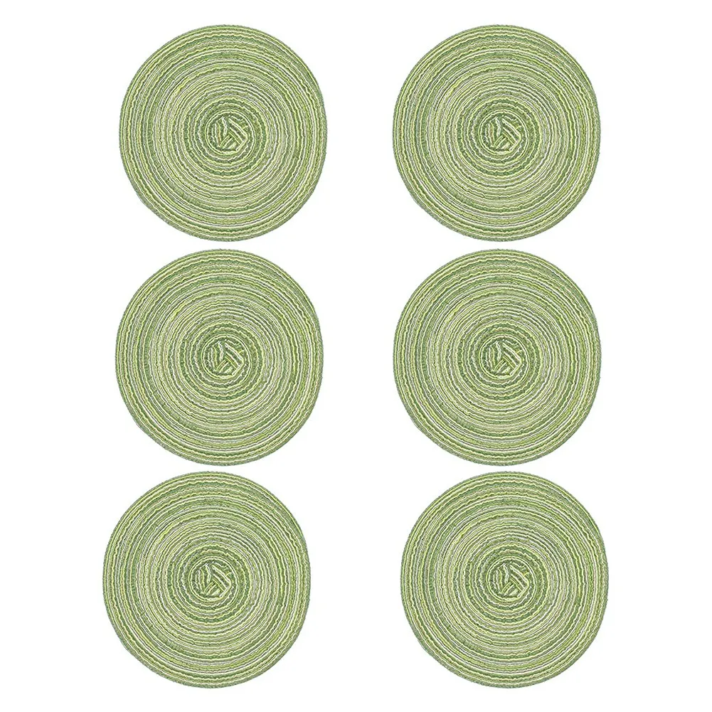 6Pcs Pot Trivets Large Braided Woven Trivet Coaster Cotton Thread Weave ...
