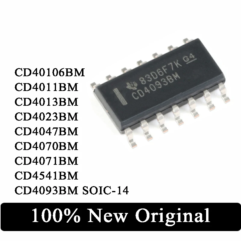 10Pcs-CD40106BM-CD4011BM-CD4013BM-CD4023BM-CD4047BM-CD4070BM-CD4071BM ...