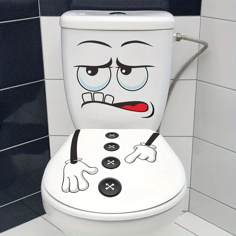 1pc-Funny-Expression-Pattern-Toilet-Lid-Decal-Self-Adhesive-Wall ...