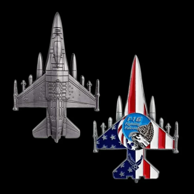 US-Air-Force-Challenge-Coin-Colorized-F-16-Lightning-II-Fighter-Jet ...