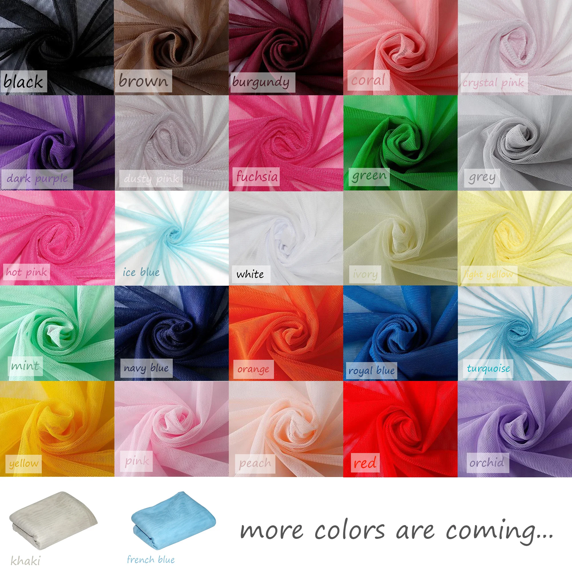 5/10meters/lot 36A Soft Tulle Gauze Mosquito Net Gauze Fabric Solid ...