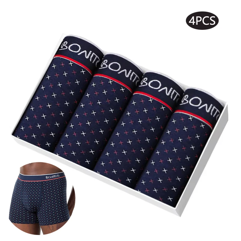 4pcs print Boxers man underwear sexy Soft Men's panties cotton ...
