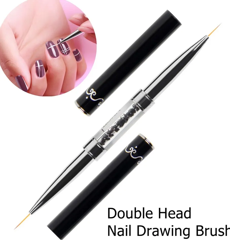 1-PCs-Double-Head-Crystal-Handle-Drawing-Liner-Brush-Painting-Pen-Gel ...