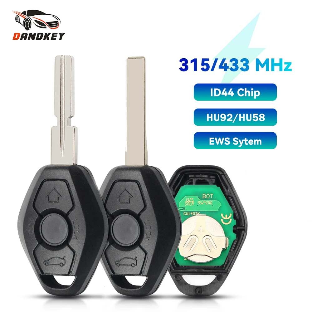 Dandkey ID44 Chip Remote Car Key For BMW X3 X5 Z3 Z4 E38 E39 E46 1/3/5 ...