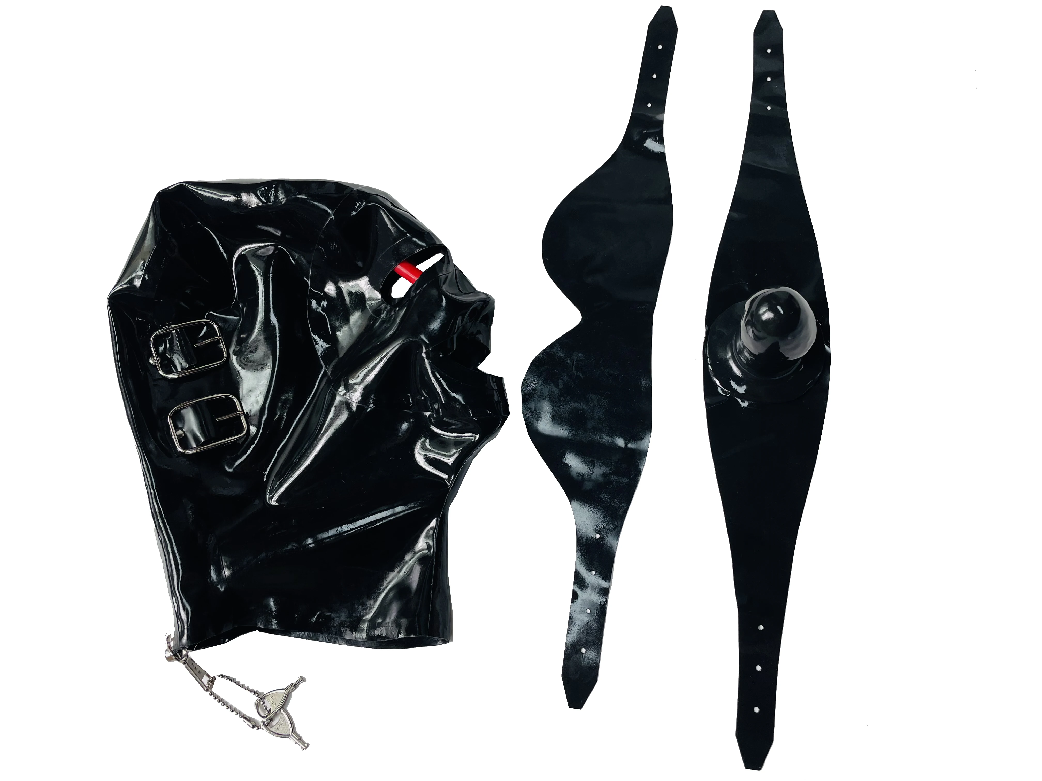 787-Latex-Gummi-mask-open-eyes-15cm-long-nose-tube-movable-eyeshade ...