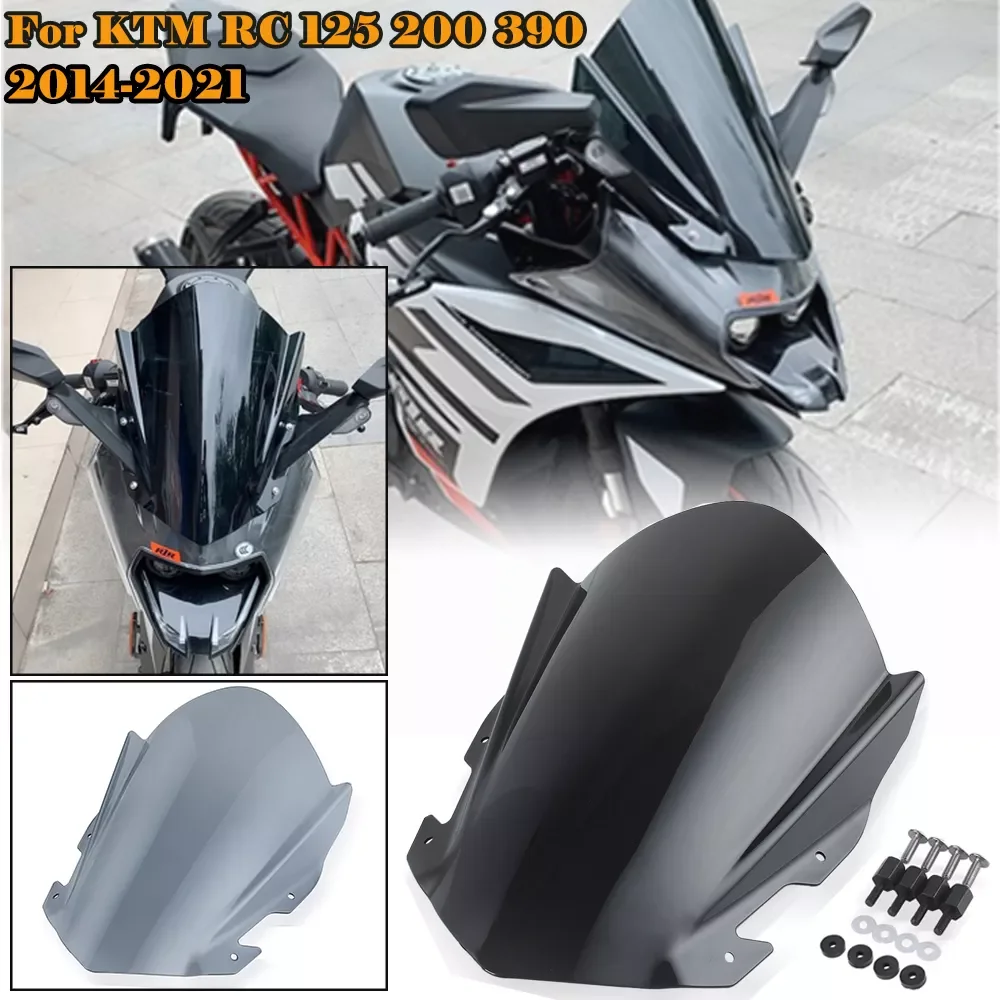 Motorcycle Windscreen Racing Bubble Windshield Wind Deflectors For KTM ...