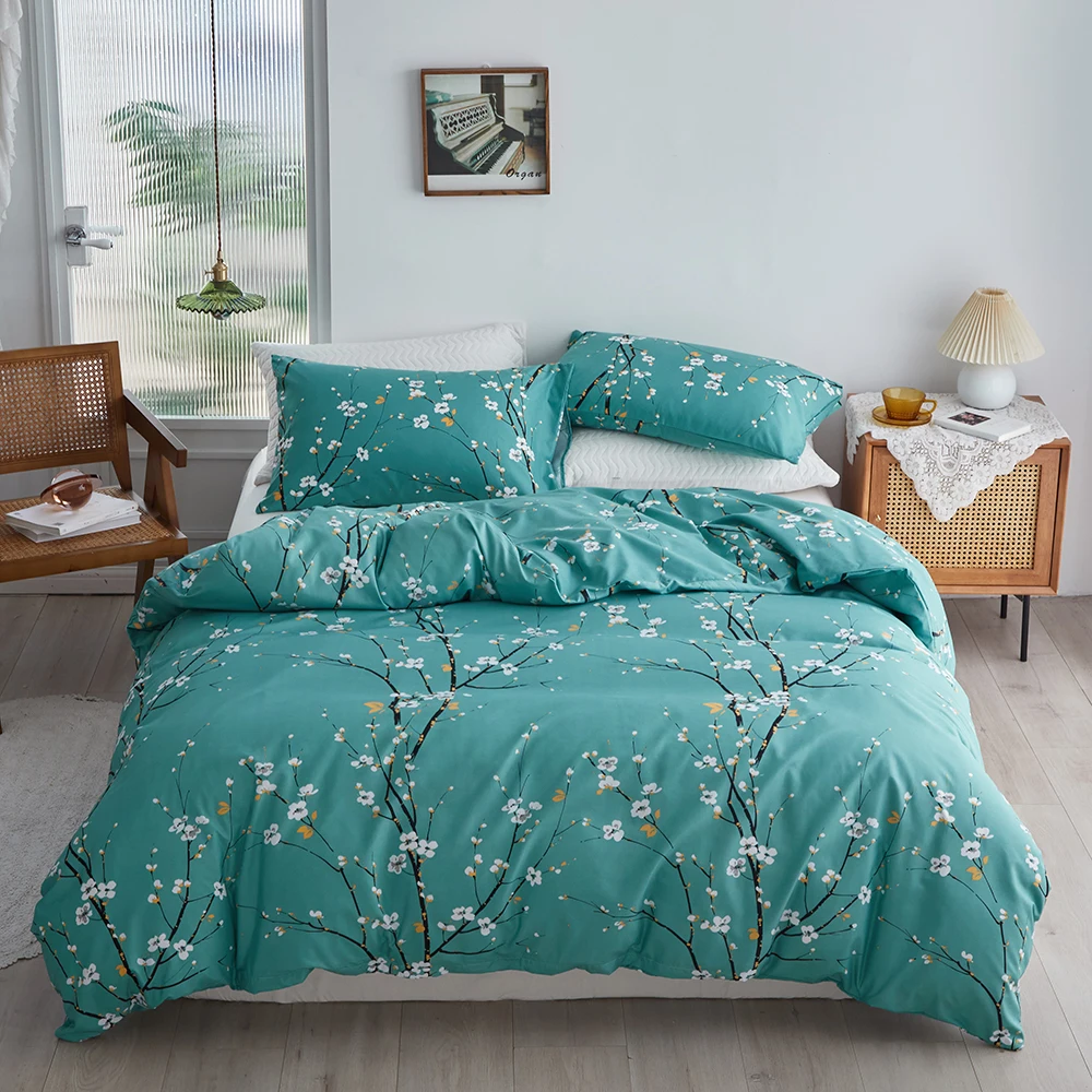 3Pieces Queen King Full Size Duvet Cover Bedding Set Flower Tree Branch ...