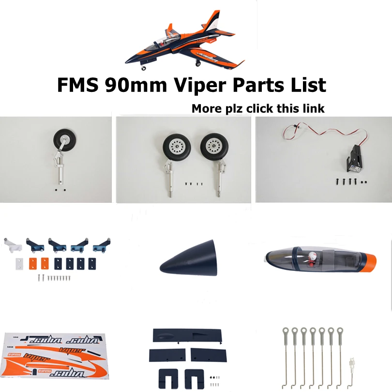 FMS-90mm-Viper-EDF-Ducted-Fan-Jet-Parts-Retract-Landing-Gear-Set-System ...