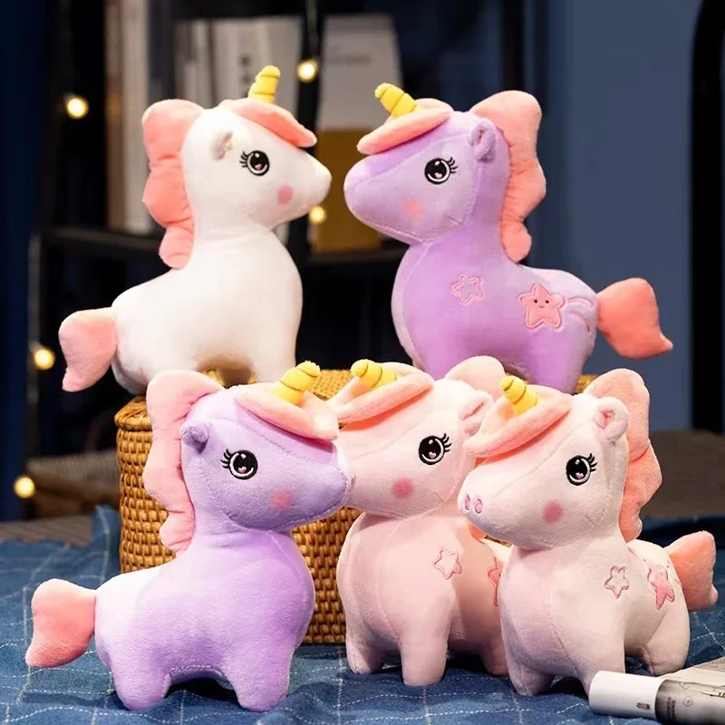 New-1pc-23cm-Cute-Cartoon-Plush-Toy-Colorful-Unicorn-Grabbing-Machine ...