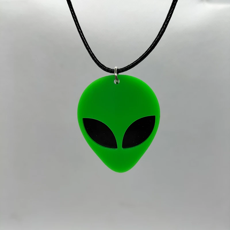 Yungqi-Alien-Mask-Shape-Arcylic-Charms-Pendant-Necklaces-for-Women-Girl ...
