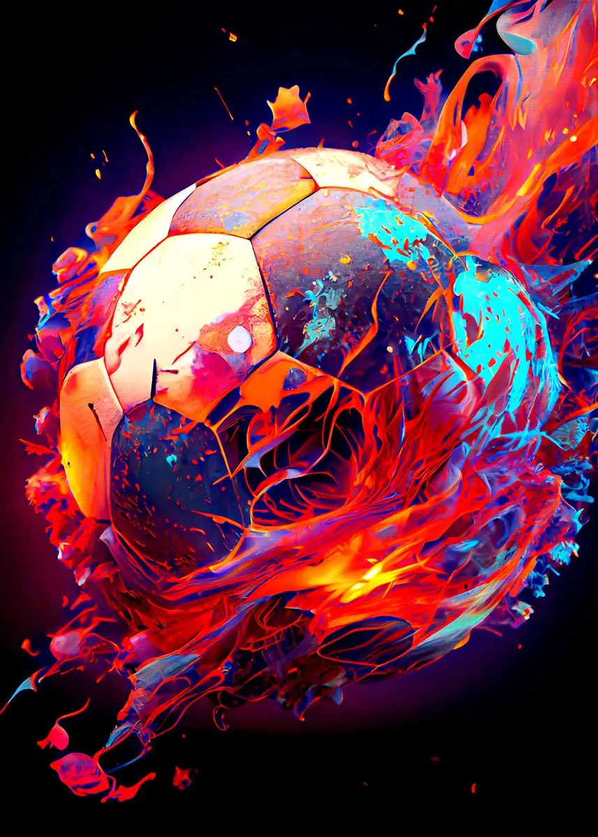 Abstract Soccer Ball Art