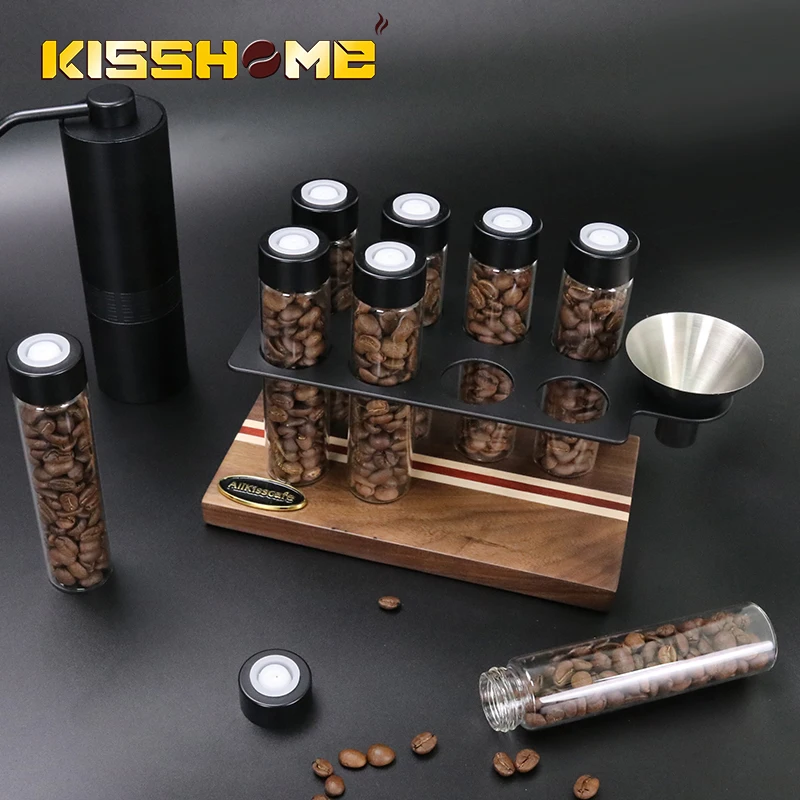 Coffee-Beans-Storage-Container-Display-Rack-Dose-nica-Tubo-de-vidro-com ...