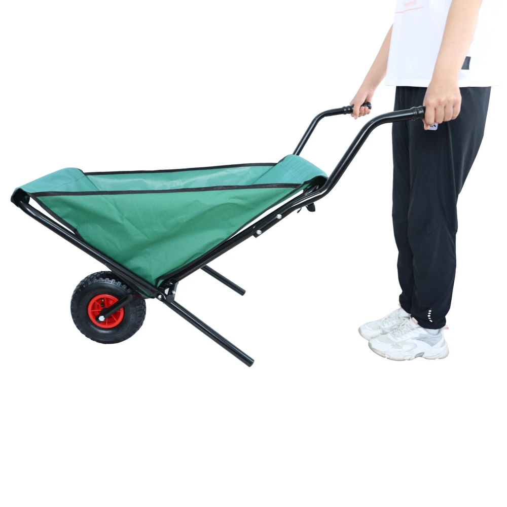 Collapsible Wheelbarrow 176 Lbs Folding Yard Garden Wheelbarrow ...