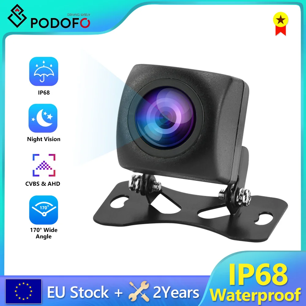 Podofo Ahd Car Rear View Camera Hd Reverse Parking Video Monitor ...