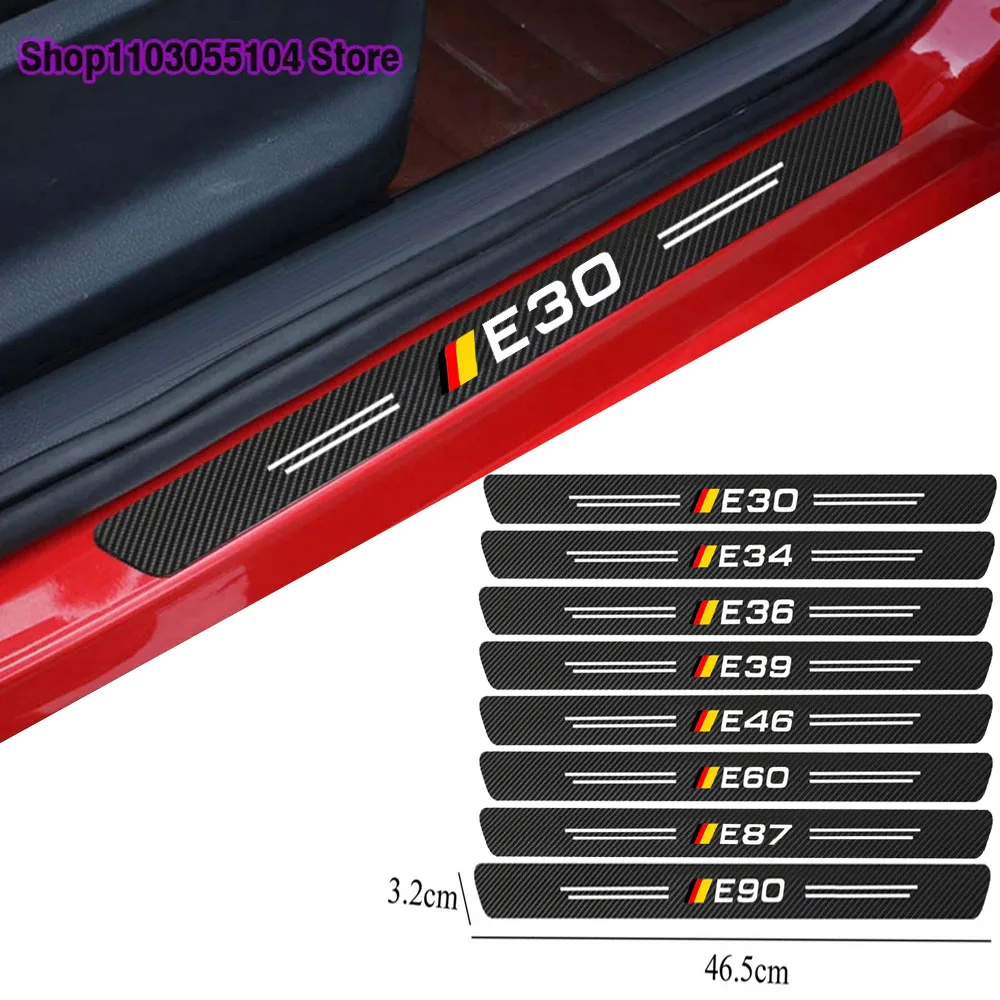4pcs-Carbon-Fiber-Car-Door-Sill-Sticker-Auto-Threshold-For-bmw-E30-E34 ...
