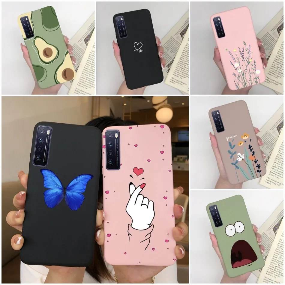 For-Huawei-Nova-7-SE-Pro-Case-2020-Fashion-Cute-Painted-Soft-TPU ...