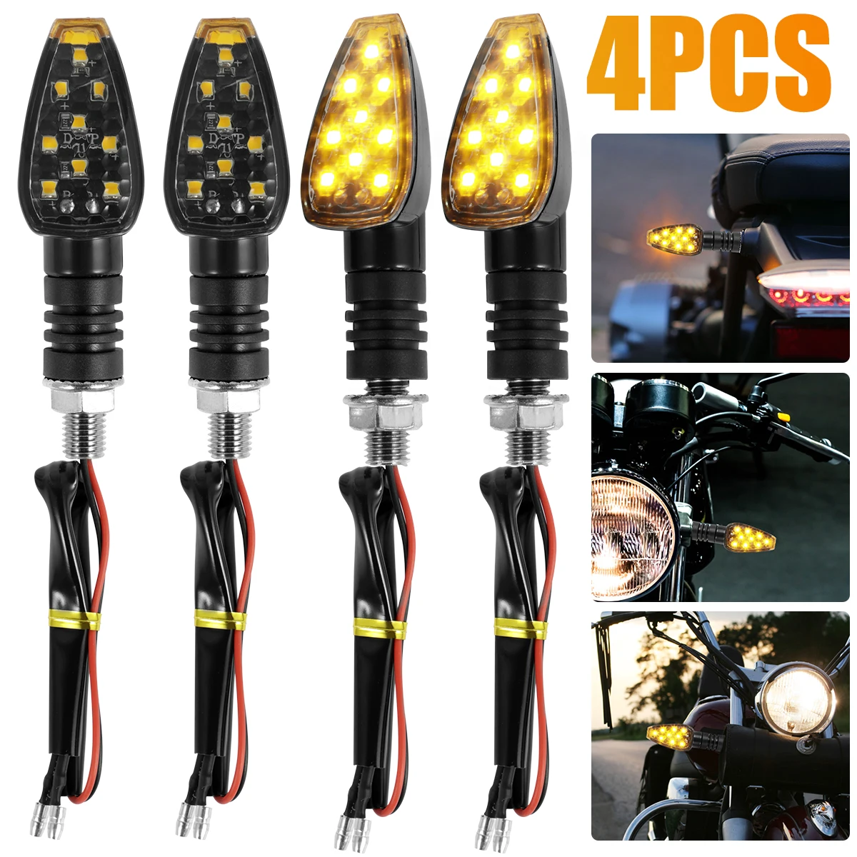 4Pcs-Motorcycle-Turn-Signal-Light-12V-Professional-LED-Amber-Turning ...