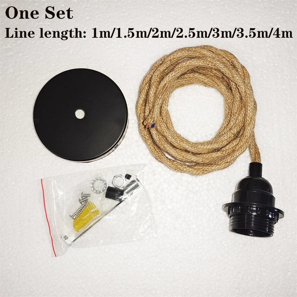 Jute RopePendant Lamp Ceiling Lighting Fitting E27 Lamp Holder Hanging ...