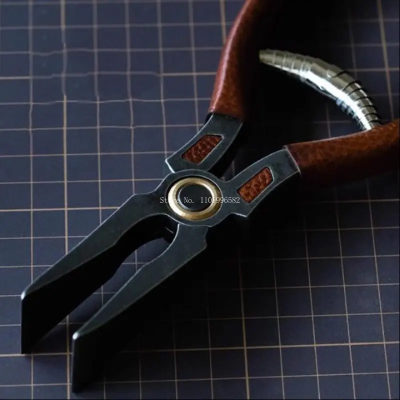 High Hardness Flat Mouth Pliers Leather Edge Stitch Finishing Tumbling ...