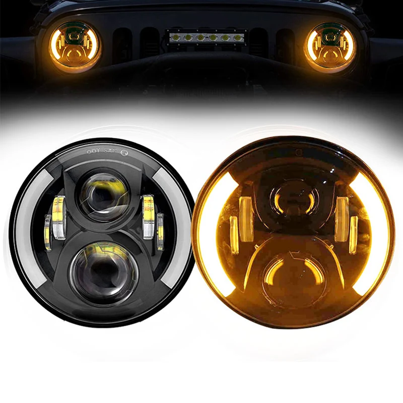 Faro-Led-Universal-para-motocicleta-faro-DRL-H4-de-7-pulgadas-para ...