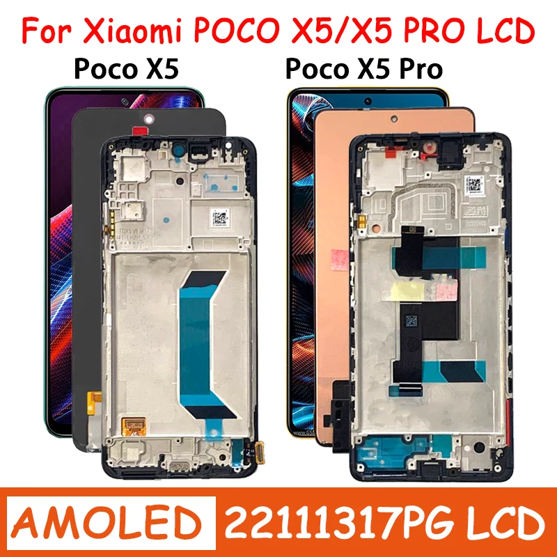 AMOLED-For-Xiaomi-PocoX5-pro-X5Pro-LCD-22101320G-Display-Screen-Touch ...