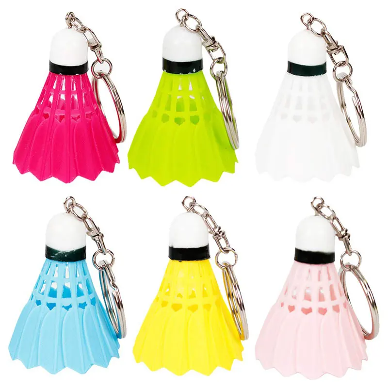 60Pcs Badminton Keychain Sports Pendant Bag Pendant Game Souvenir Keyring