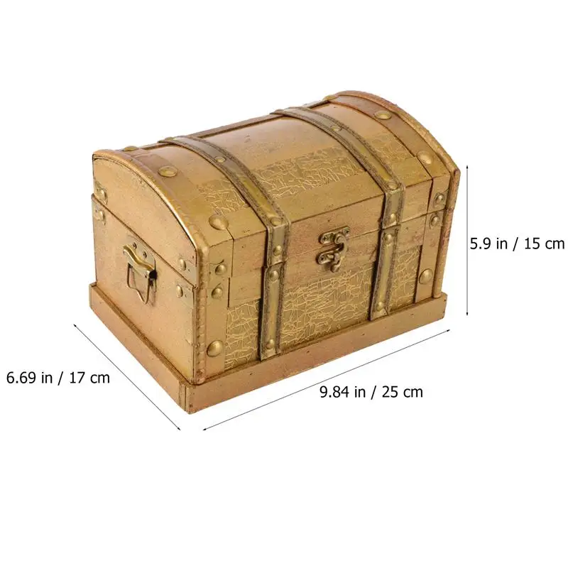 Large Wooden Pirate Treasure Chest
