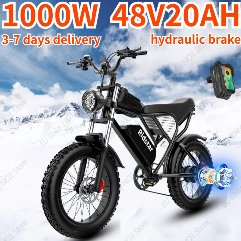 Q20-Electric-Bike-1000W-Powerful-Motor-48V20ah-Dual-Hydraulic-Brake ...