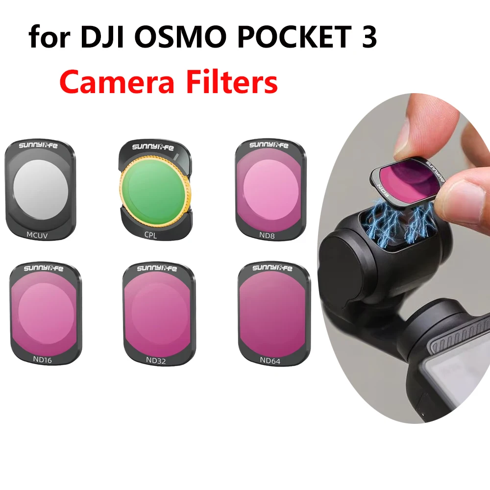 For DJI Osmo Pocket 3 Camera NDPL CPL Filters Kit for DJI POCKET 3 ND8 ...