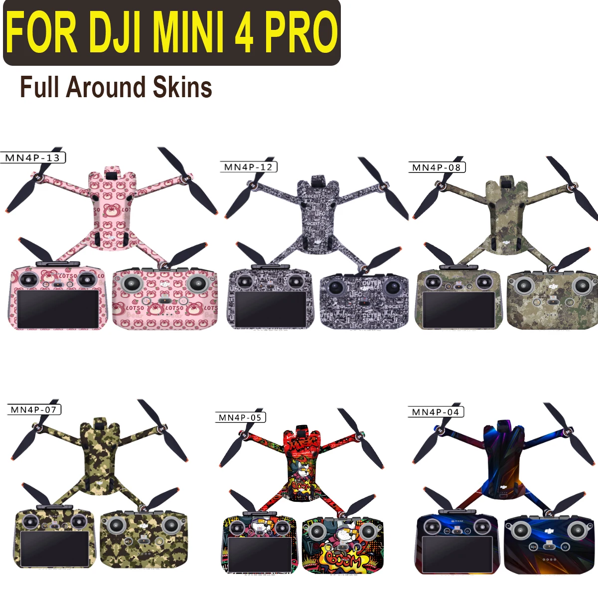 Full-Cover-Skin-for-DJI-Mini-4-Pro-Sticker-RC-2-Skins-Flat-Protector ...