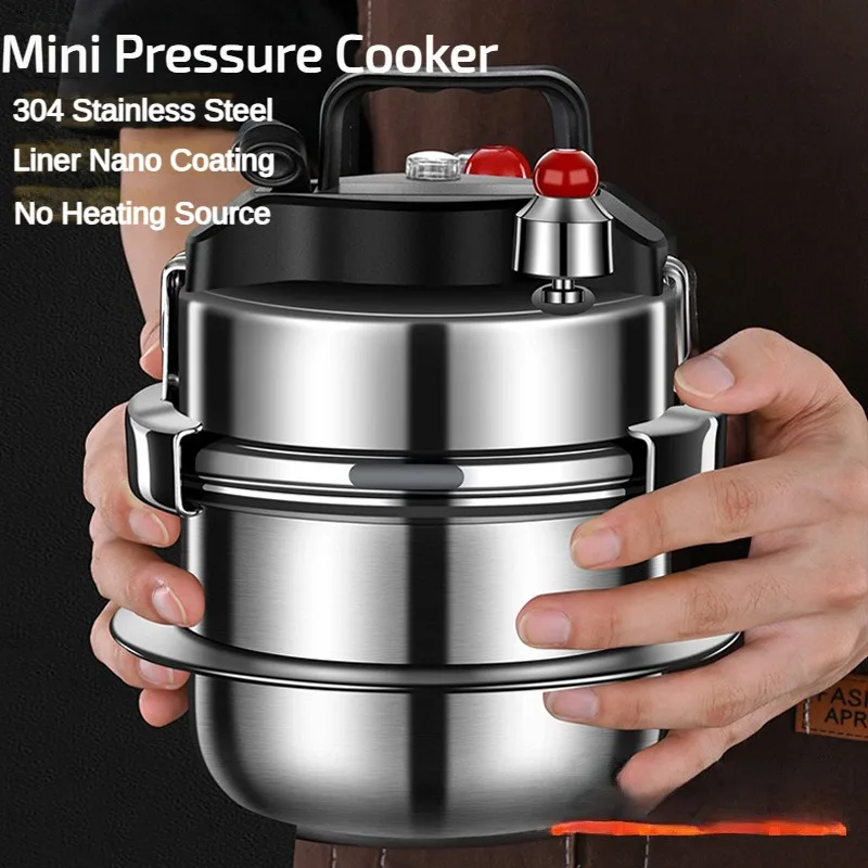304-Stainless-Steel-Pressure-Cooker-Portable-Quick-Heating-Pressure ...