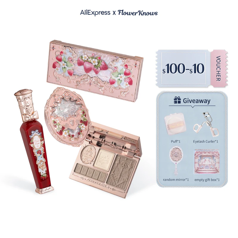 Flowerknows Makeup Kit for Women 4 in 1Eyeshadow Palette Lipstick Lip ...