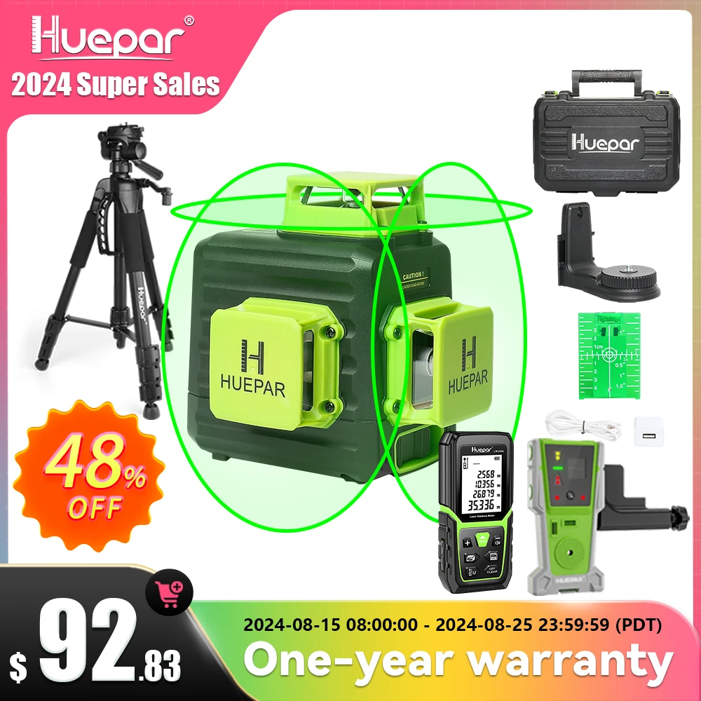 Huepar-12-Lines-Laser-Level-Set-Professional-Germany-Osram-3D-Self ...
