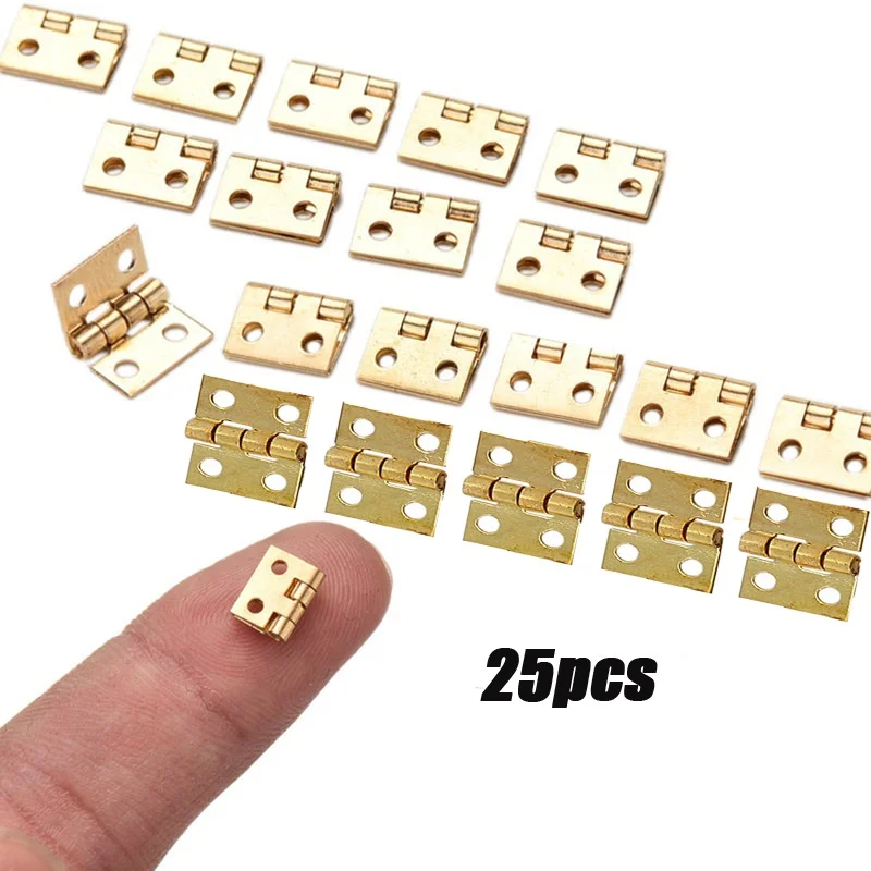 25pcs-Tiny-Golden-Mini-Small-Metal-Hinge-for-1-12-House-Miniature ...