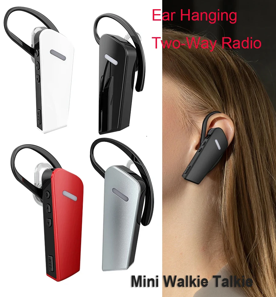 2PCS-Walkie-Talkie-Wireless-Mini-Ear-Hanging-Talker-Earphone-Beauty ...