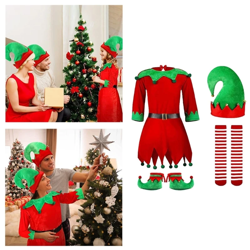 Kids-Christmas-Elf-Cosplay-Costume-Set-Christmas-Elf-Outfit-for ...
