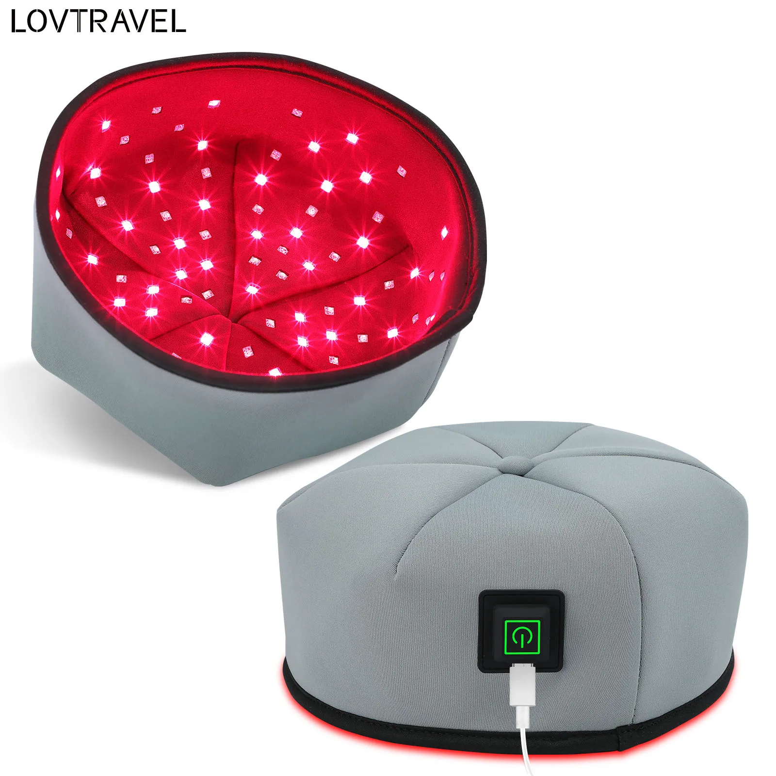 LOVTRAVEL-New-LED-Red-Light-Therapy-Cap-Scalp-Massager-Hair-Growth-Pain ...