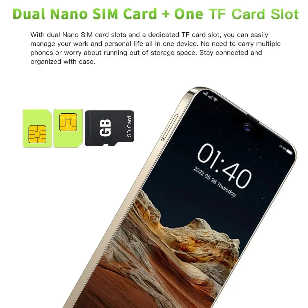 XS15 Pro Smartphone Tela Cheia, 16GB + 1TB, 6,8 \ - Ofertão Mais